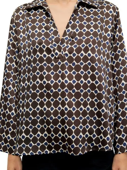 Gerard Darel Lorra Geometric Collared Top