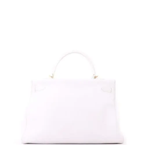 Hermès Kelly Handbag Clemence With Gold Hardware 35
