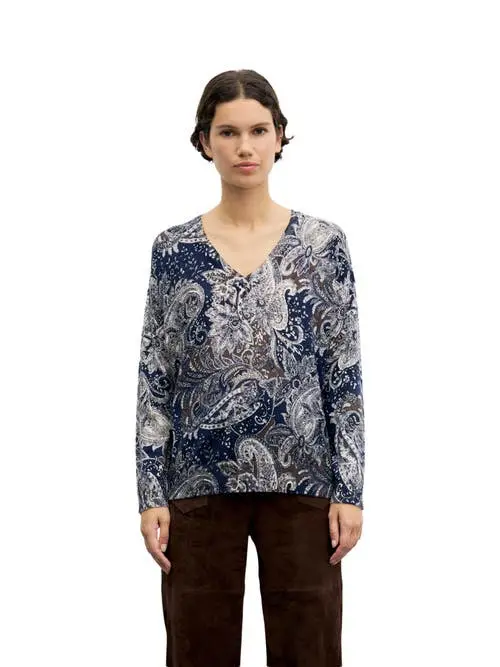 Gerard Darel Rhea Long Sleeve V-neck Sweater