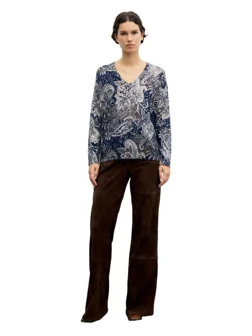 Gerard Darel Rhea Long Sleeve V-neck Sweater
