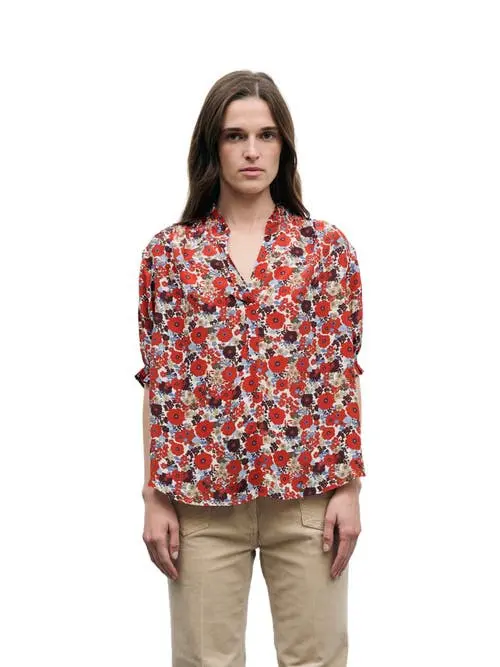 Gerard Darel Liv Floral Printed Blouse