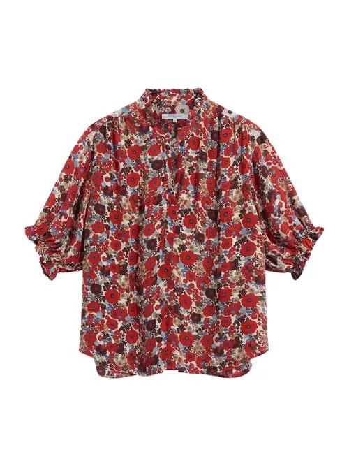 Gerard Darel Liv Floral Printed Blouse