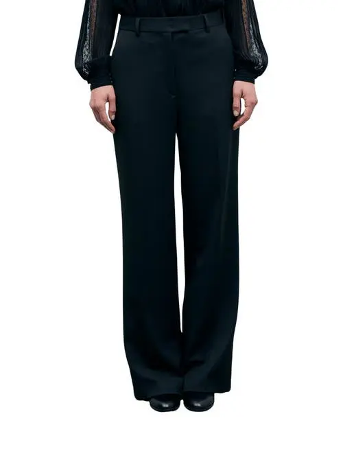 Gerard Darel High Waisted Wide Leg Trousers