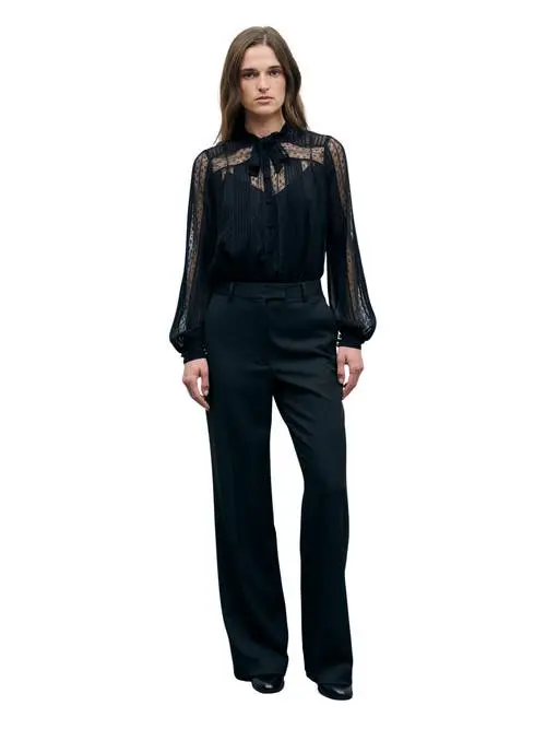 Gerard Darel High Waisted Wide Leg Trousers