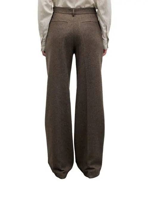 Gerard Darel Mia Wide Leg Mid Rise Trousers