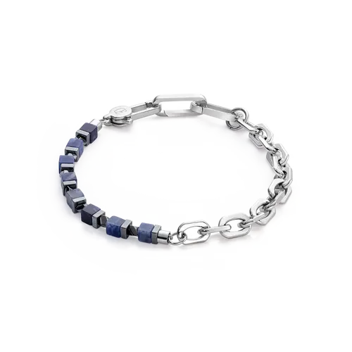 COEUR DE LION Precious Fusion Link Bracelet With Sodalite And Hematite - Silver