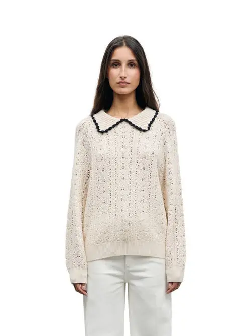 Gerard Darel Roca Long Sleeve Collared Jumper