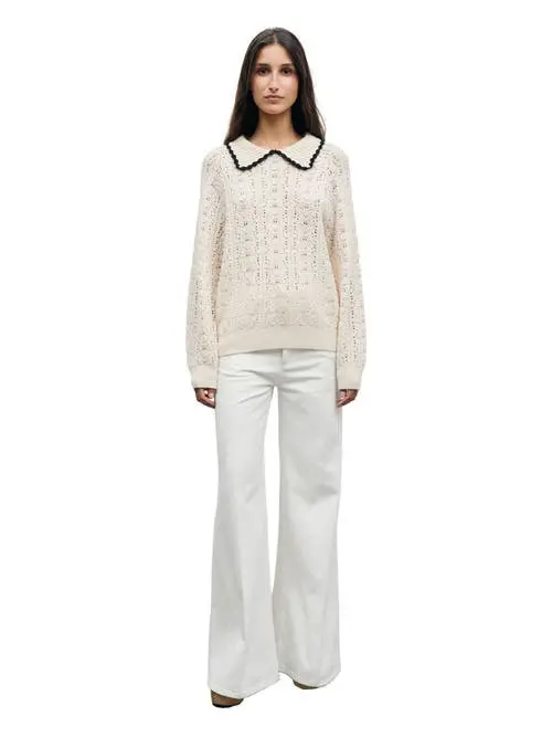 Gerard Darel Roca Long Sleeve Collared Jumper