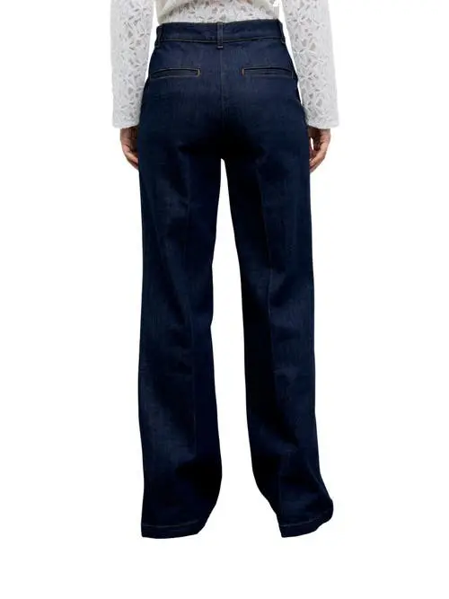 Gerard Darel Ivy Mid Rise Wide Leg Trousers