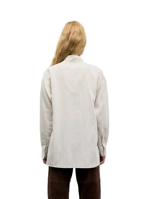 Gerard Darel Lys Striped Embroidered Detail Shirt