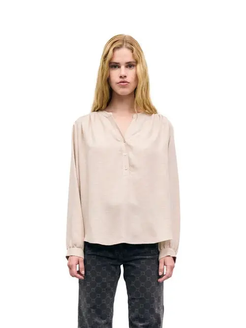 Gerard Darel Liset V-neck Long Sleeve Shirt