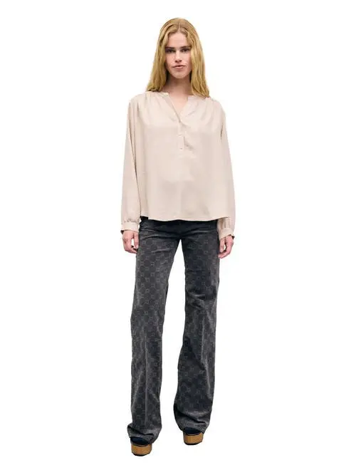 Gerard Darel Liset V-neck Long Sleeve Shirt