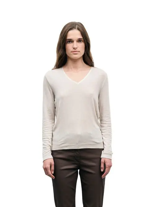 Gerard Darel Belen Long Sleeve V-neck T-shirt