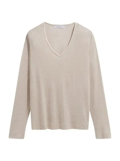 Gerard Darel Belen Long Sleeve V-neck T-shirt