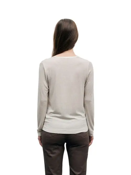 Gerard Darel Belen Long Sleeve V-neck T-shirt