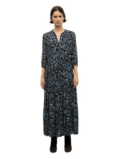 Gerard Darel Corie Floral V-neck Maxi Dress