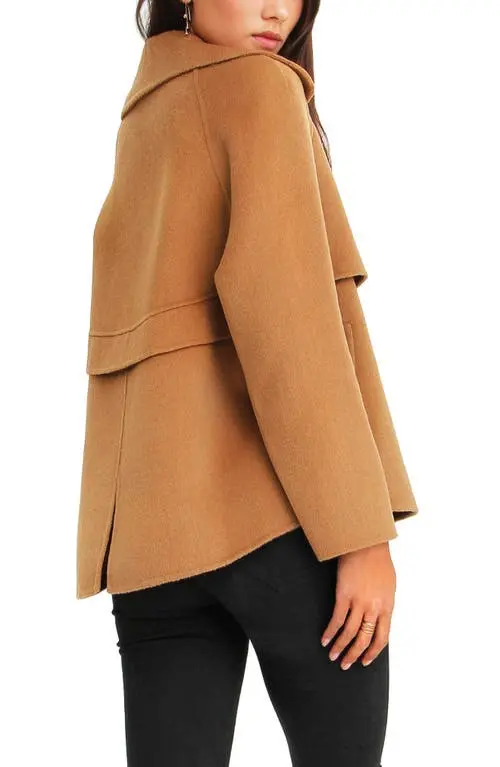 BELLE & BLOOM I'm Yours Double Breasted Wool Blend Coat