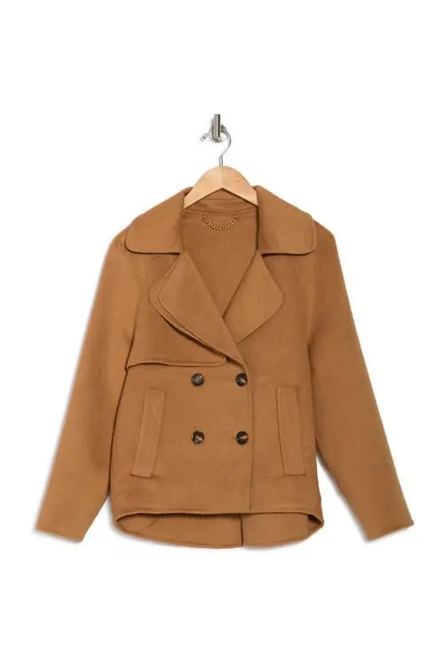BELLE & BLOOM I'm Yours Double Breasted Wool Blend Coat