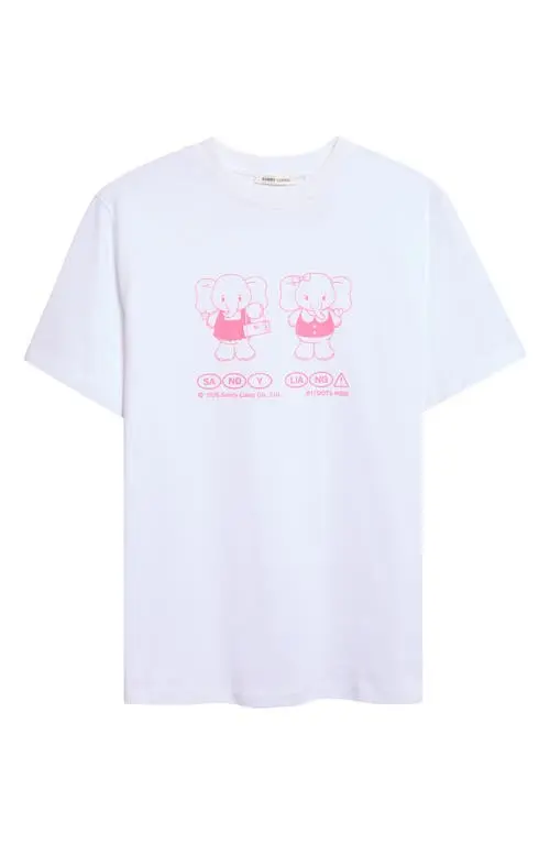 Sandy Liang Peanut Boxy Cotton Graphic T-shirt