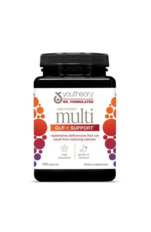 YOUTHEORY High Potency Multi Glp-1 Support Multivitamin Capsules 150 Vegetarian Capsules - None