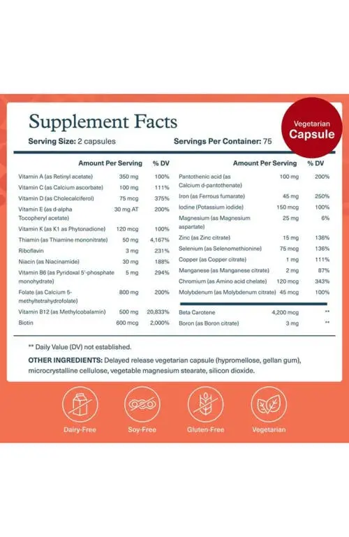 YOUTHEORY High Potency Multi Glp-1 Support Multivitamin Capsules 150 Vegetarian Capsules
