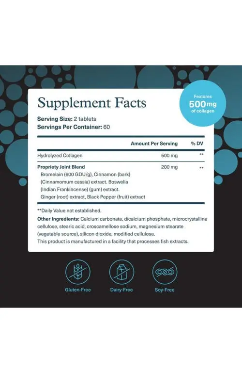 YOUTHEORY Joint Collagen Premium Amino Acid Supplement Tablets 120 Tablets