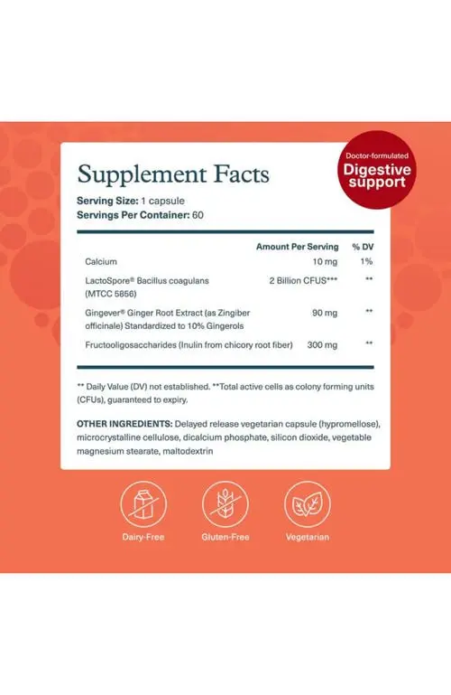 YOUTHEORY 2x Action Probiotic Clinically Studied Digestive Support Supplement 60 Vegetarian Capsules