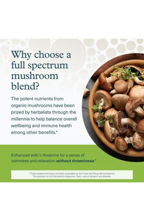 YOUTHEORY Mushroom Immune Complex Vegan Support Supplement 60 Vegetarian Capsules