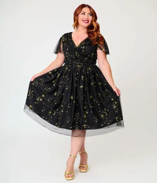 Unique Vintage Midori Swing Dress