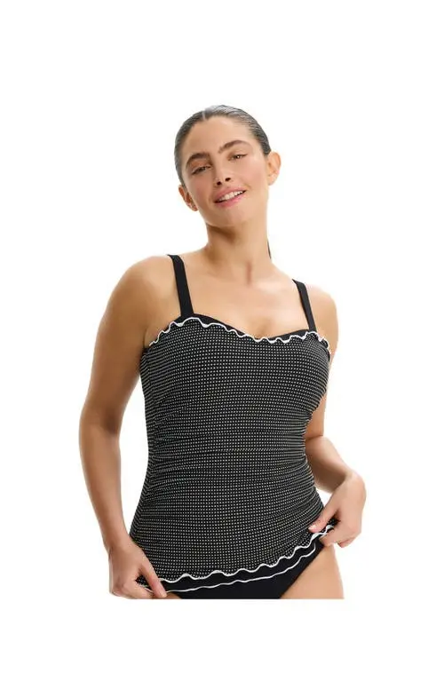 GOTTEX Dottie Delight D-cup Tankini Top - Black-white