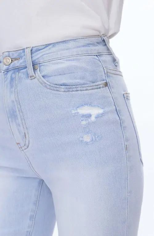 BAYEAS Raw Hem Ripped High Waist Straight Leg Jeans