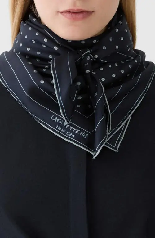 Lafayette 148 New York Floral Silk Scarf - Ink Multi