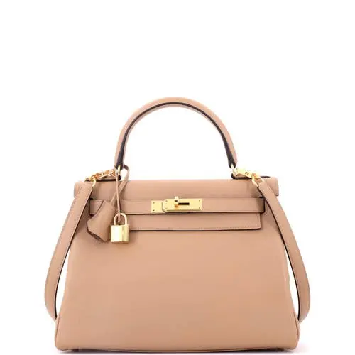 Hermès Kelly Handbag Brown Evercolor With Gold Hardware 28