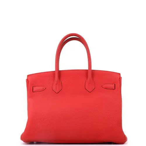 Hermès Birkin Handbag Togo With Palladium Hardware 30 - Red