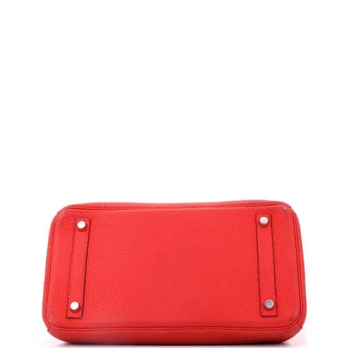 Hermès Birkin Handbag Togo With Palladium Hardware 30 - Red