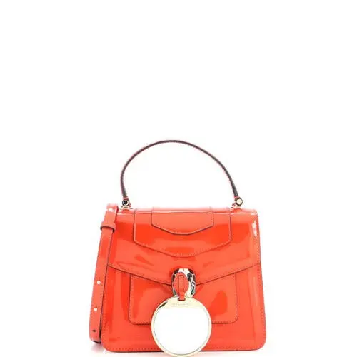 BVLGARI Serpenti Top Handle Bag Patent Small