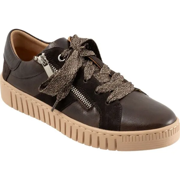 Eos Tinah Leather Sneaker - Mahogany