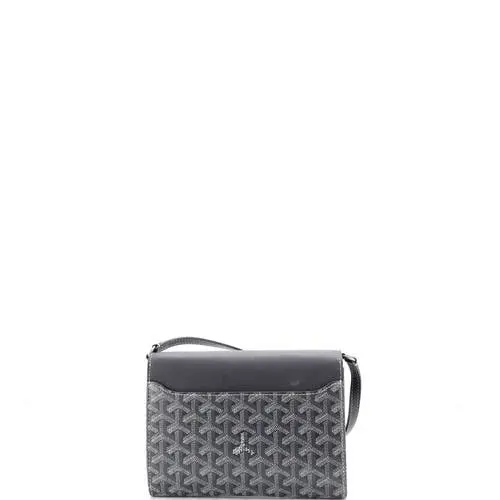 Goyard Chypre Wallet On Strap Coated Canvas With Leather