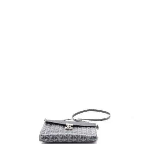 Goyard Chypre Wallet On Strap Coated Canvas With Leather