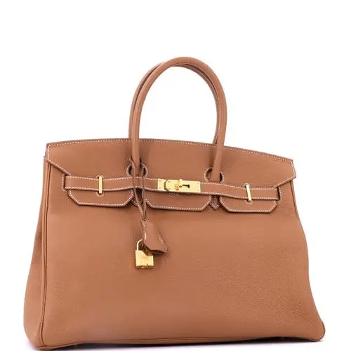 Hermès Birkin Handbag Brown Togo With Gold Hardware 35 - Metallic Gold