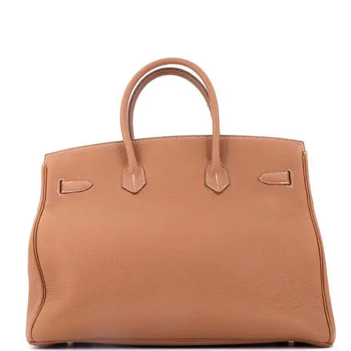 Hermès Birkin Handbag Brown Togo With Gold Hardware 35 - Metallic Gold