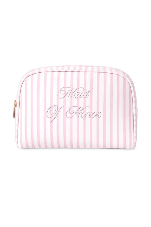 UNTAMED PETALS Maid Of Honor Striped Cosmetic Bag - Pink
