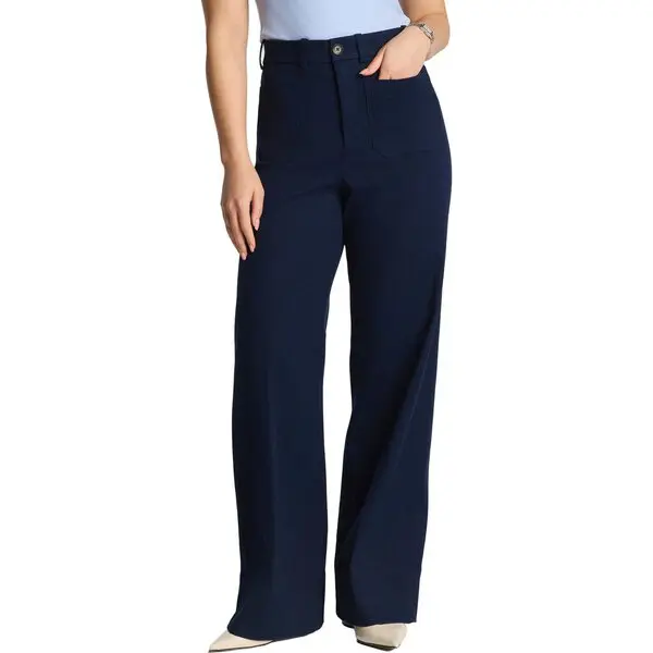 Spanx Spanxsupersmooth™ Wide Leg Stretch Twill Pants - Timeless Navy