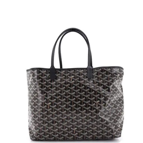 Goyard Saint Louis Tote Coated Canvas Pm - Black