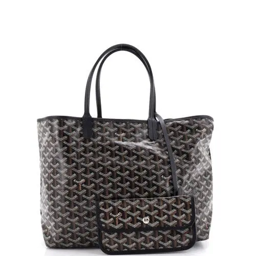 Goyard Saint Louis Tote Coated Canvas Pm - Black