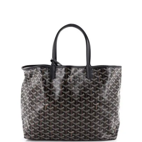 Goyard Saint Louis Tote Coated Canvas Pm - Black