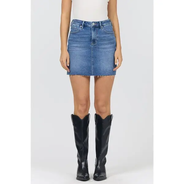 DEAR JOHN Quinn High Waist Raw Cut Denim Jeans