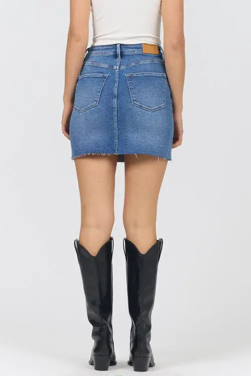 DEAR JOHN Quinn High Waist Raw Cut Denim Jeans