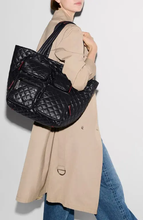 Mz Wallace Medium Metro Travel Tote - Black