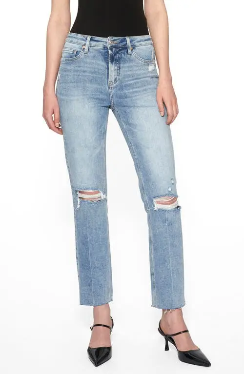 BAYEAS High Waist Ripped Straight Leg Jeans